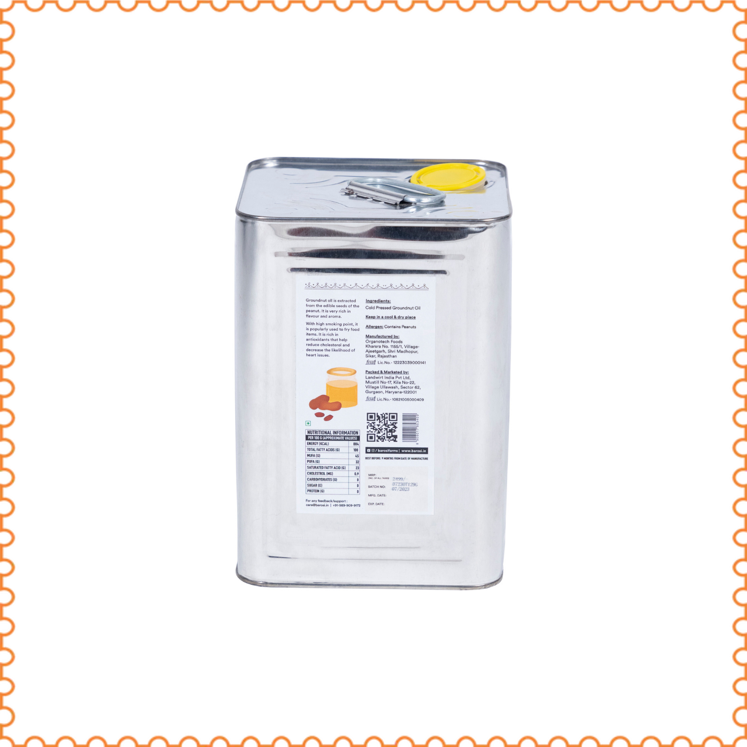 Cold Pressed Groundnut Oil – Barosi